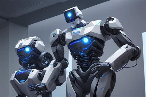 Premium Ai Image Futuristic Quantum Robotics Lab