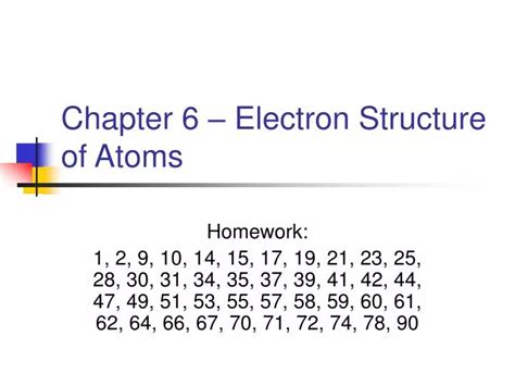 PPT Chapter Electron Structure Of Atoms PowerPoint Presentation ID