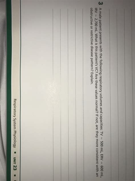 Solved Please Solve Patients VC Are These Values Normal Chegg Com