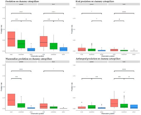 Predation Activity Along The Urbanization Gradient On Different