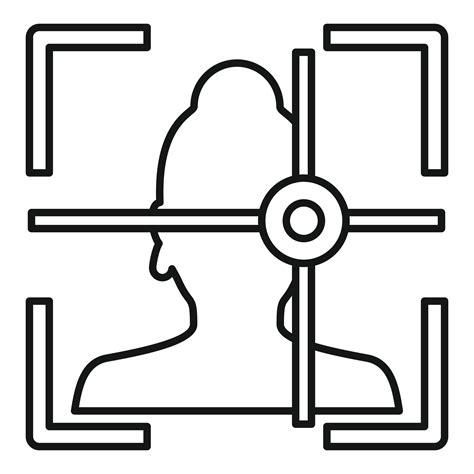 Woman Eye Detection Icon Outline Style 14472275 Vector Art At Vecteezy