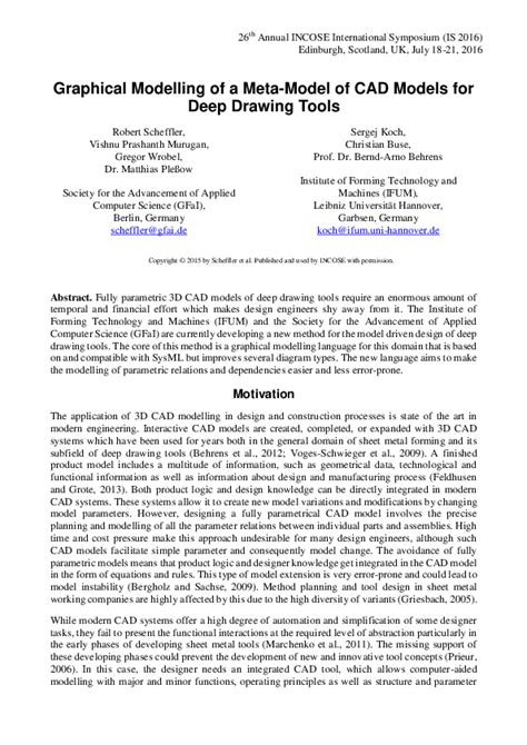 Pdf Graphical Modelling Of A Meta Model Of Cad Models For Deep