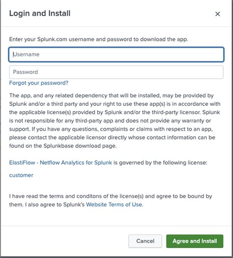 Splunk App Installation Elastiflow