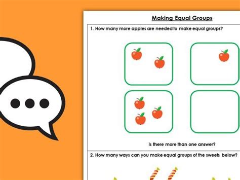 Year 1 Making Equal Groups Summer Block 1 Maths Discussion Problems