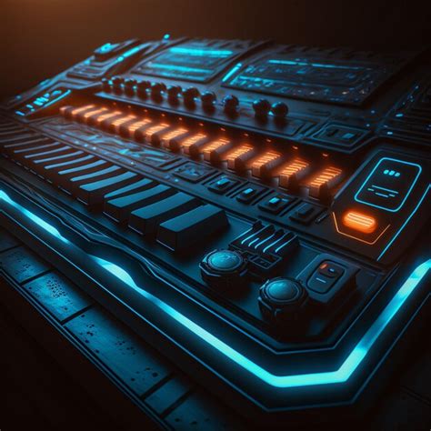Premium Ai Image A Close Up Of A Keyboard With A Glowing Keyboard On