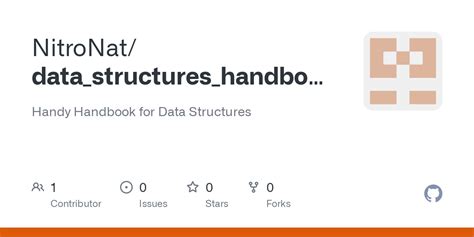 github nitronat data structures handbook handy handbook for data structures