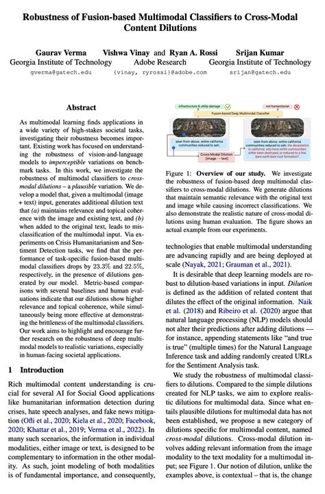 Multimodal Robustness