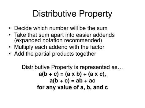 PPT Distributive Property PowerPoint Presentation Free Download ID
