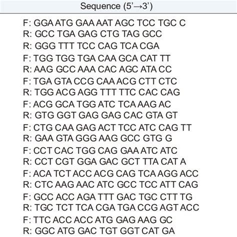 List Of Oligonucleotide Sequence And Their Characteristics Download Scientific Diagram