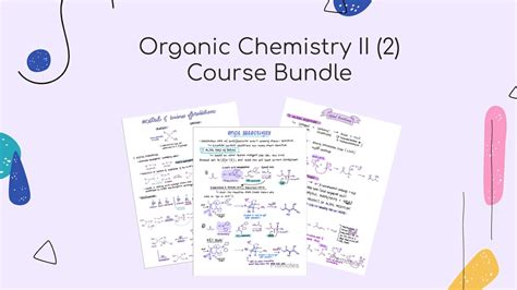 Organic Chemistry Ii 2 Course Bundle Orgoochem Ii Notesnote Set
