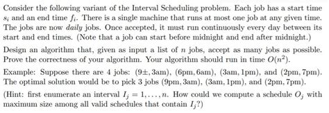 Solved Consider The Following Variant Of The Interval