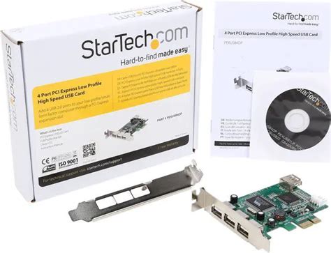 Startech Pexusb4dp 4 Port Pci Express Low Profile High Speed Usb Card Pcie Usb 2 0 Card Pci