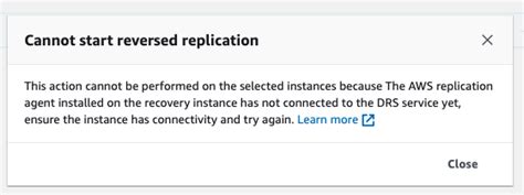 Failback Cross Region Reverse Data Replication In Drs Not Working Aws Repost