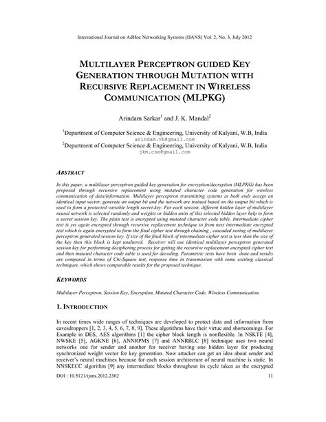 Multilayer Perceptron Guided Key Generation Through Mutation With Recursive Replacement In