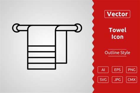 Vector Towel Outline Icon Graphic By Muhammad Atiq · Creative Fabrica