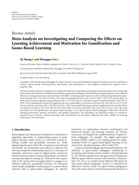 Pdf Meta Analysis On Investigating And Comparing The Effects On Learning Achievement And