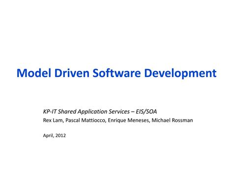 Ppt Model Driven Software Development Powerpoint Presentation Free Download Id5696616