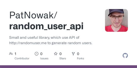 Github Patnowakrandomuserapi Small And Useful Library Which Use