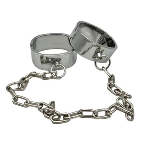Bdsm Ankle Cuffs Handmade Leather And Steel Restraints