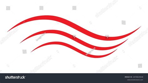 Curved Calligraphic Line Strip Shape Design Stock Vector Royalty Free 2470615019 Shutterstock
