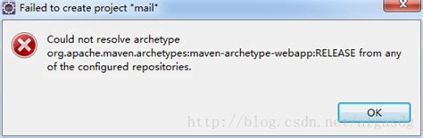 使用eclipse创建maven项目时报错could Not Resolve Archetype Orgapachemavenarchetypeseclipse 创建maven 错误