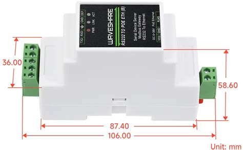 Industrial Serial Server RS To RJ Ethernet TCP IP To Serial Rail Mount RobotShop