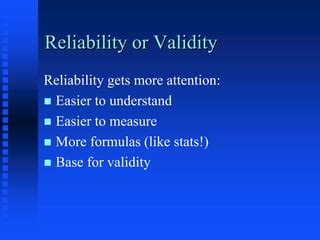 Reliability And Validity Psychology PPT