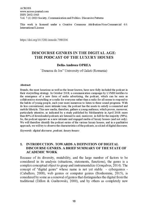 Pdf Discourse Genres In The Digital Age