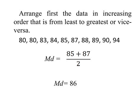 Measures Of Central Tendency Ungrouped Data Pptx