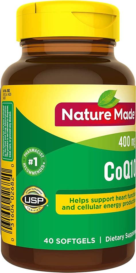 Nature Made Coq10 400mg Softgels Heart Health Support Supplement 40
