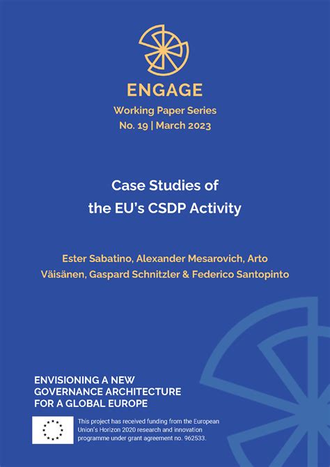 Case Studies Of The Eus Csdp Activity — Engage