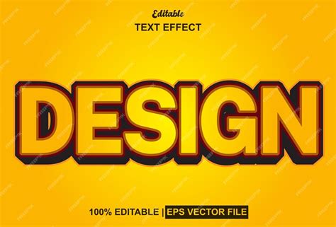 Premium Vector 3d Style Editable Design Text Effect