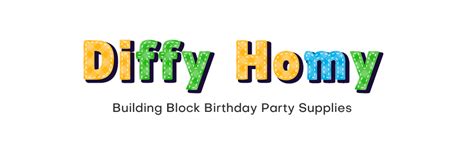 Diffy Homy Building Block Birthday Party Supplies 212 Pcs Plates Tablecloth Tableware Napkins