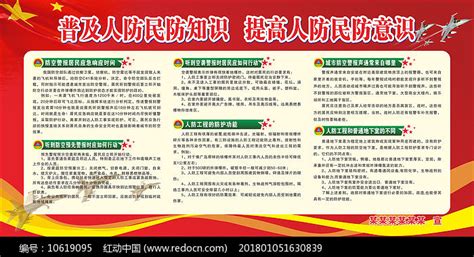 人民防空知识展板图片下载 红动中国