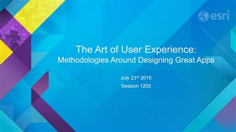 The Art Of User Experience Methodologies Around Designing Great Apps Pptx Computer Software