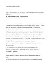 WRITING ASSIGNMENT UNIT Docx WRITING ASSIGNMENT UNIT Pick An Organization You