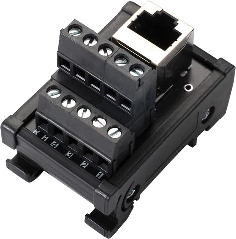 Placa De Distribución De Conector Ethernet De Montaje En Riel Din Rj45 8p8c Conector De Bloque