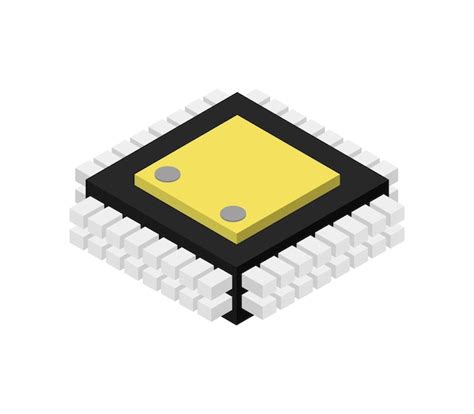 premium vector isometric microchip