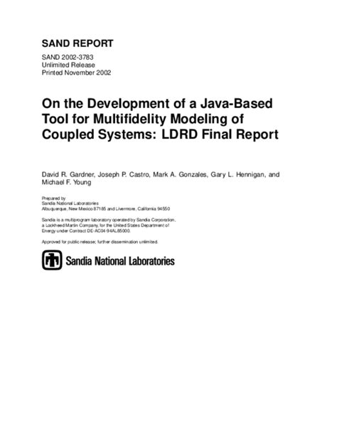 Pdf On The Development Of A Java Based Tool For Multifidelity