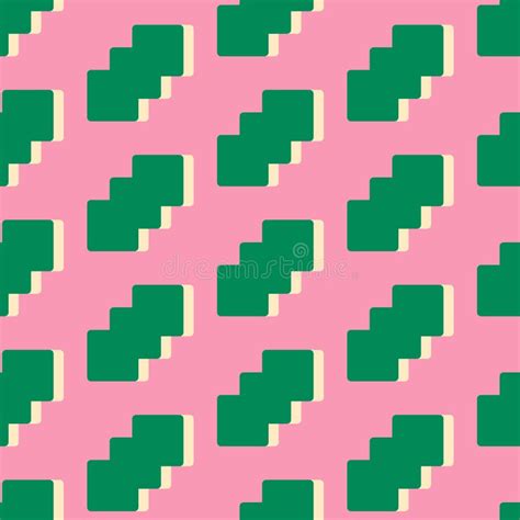 Abstract Geometric Seamless Pattern Retro Style Stock Vector Illustration Of Endless Abstract