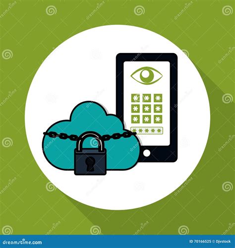 Security System Icon Over White Background Vector Illustration Stock Vector Illustration Of