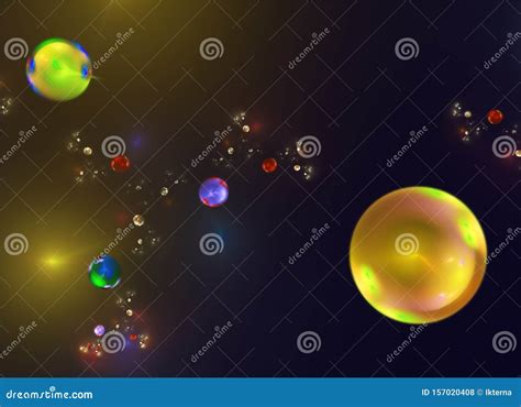 Abstract Dynamic Background With Lighting Effect Fractal Universe Fractal Art Stock