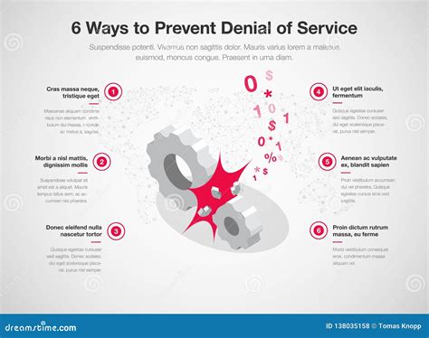 Simple Vector Infographic For 6 Way To Prevent Denial Of Services Dos 138035158