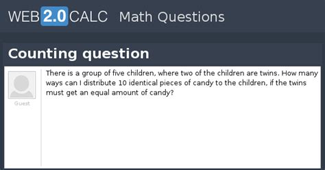 View Question Counting Question
