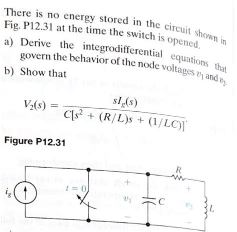 solved there is no energy stored in the circuit shown in