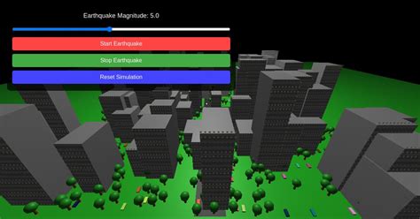 3d City With Customizable Earthquake Simulation
