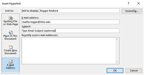 Creating Meaningful Link Text With Microsoft Word Help Illinois State