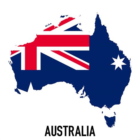 Australia Map With Flag Map Illustration 57979662 Vector Art At Vecteezy