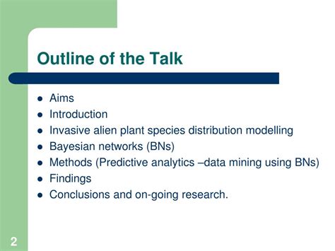 Ppt Bayesian Network Based Predictive Analytics Applied To Invasive Species Distribution