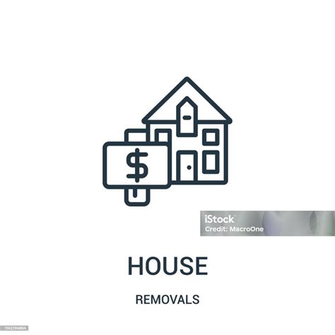 Ilustración De Vector De Icono De Casa De La Colección De Mudanzas